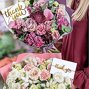 Supla 102 Sets Gold Foil Thank You Cards Bulk with Envelopes Stickers Thank You Notes 3 Designs Blank Thank You Note Cards Greeting Cards 4" x 6" for Weddings Baby Shower Bridal Shower