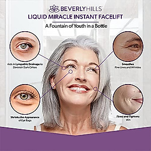 Beverly Hills Instant Facelift Anti Aging Eye Serum Treatment for Dark Circles, Puffy Eyes, Wrinkles, Under Eye Bags, Fine Lines, and Crows Feet that Works Within 90 Seconds | 30mL (120 Days Supply)