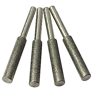 HTS 111C1-4 4 Pack 3/16" Diamond Chainsaw Sharpening Rotary Bit Set with 1/8" Shank