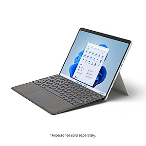 Microsoft Surface Pro 8-13" Touchscreen - Intel Evo i5-1145G7 Platform Core i5-8GB Memory - 512GB 2880 x 1920, Intel Iris Xe, SSD Windows 11 Pro 64-bit, Quad-Core - Platinum EBS-00001 (Renewed)