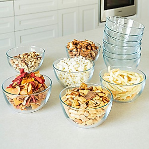 Anchor Hocking 6 Inch Glass Bowls, Set of 12 Glass Cereal Bowls