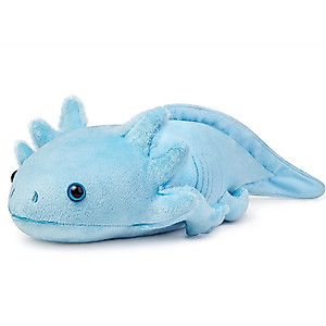 ZHONGXIN MADE Axolotl Plush - Blue Axolotl Stuffed Animal, Realistic 20" Cute Ambystoma Creepy Amphibians Plush Toys, Unique Plush Gift Collection for Kids