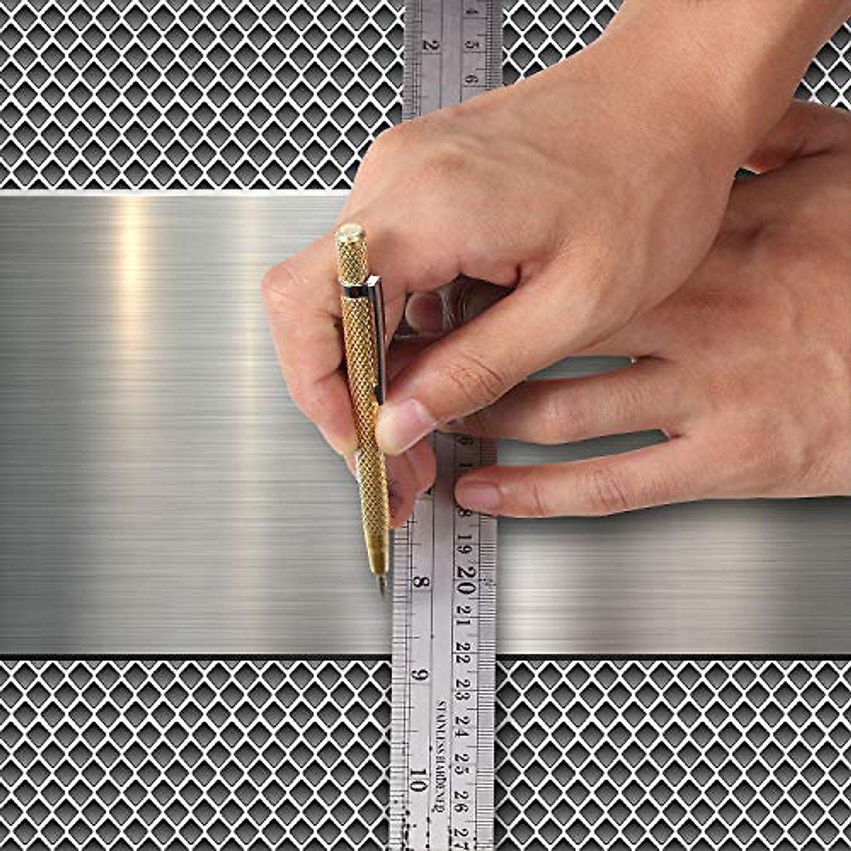 Outus Carpenter Pencils with Marker Refills and Carbide Scriber Tool for Glass, Ceramics, Hardened Steel (15 Pieces)