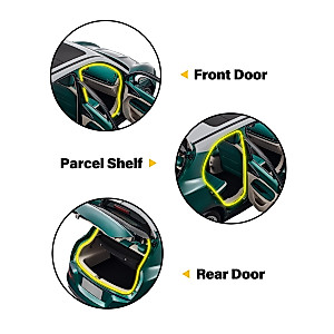 ESEWALAS 10FT/20FT Universal Automotive Door Seal Strip,U-Shape Car Door Rubber Seal Strip Trim Seal with Side Bulb,Self-Adhesive Car Weather Stripping Seal Strip,Home Applications (20Ft)