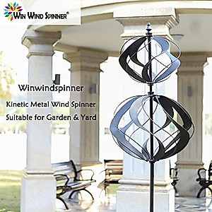 WinWindSpinner, Kinetic Metal Wind Spinner - Large Outdoor Metal Wind Spinners for Yard Garden, Windmills Lawn Ornament Décor for Lawn Patio (84 Inch)