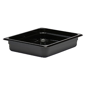 Cambro 22CW110 Black Camwear Half Size x 2.5" D Food Pan