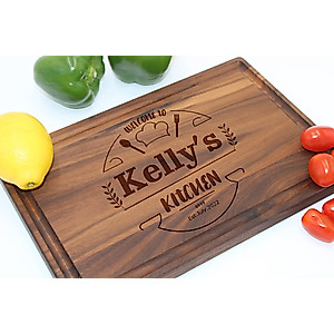 Barika Custom Engraved Cutting Boards - Personalized Kitchen Blocks for Women - Best Mothers Day, Anniversary, Birthday, Christmas Gift for Mom, Grandma, Mother in Law, Daughter, Wife or Her
