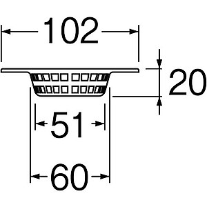 SANEI PH396 Hair Catcher for Unit Bath Drains, Diameter 4.0 inches (102 mm)