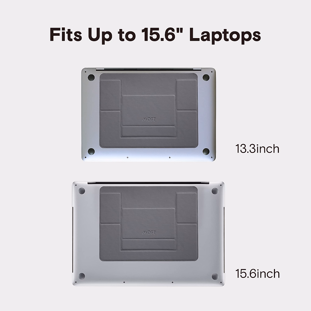 MOFT Invisible Slim Laptop Stand, Adhesive and Reusable, Adjustable Perfect Viewing Angles, Compatible with Laptops Up to 15.6", (Starry Grey)