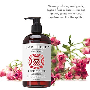 Laritelle Organic Anti-Thinning Conditioner | Fortifying, Strengthening & Rejuvenating | Prevents Hair Loss and Shedding, Promotes New Hair Growth | Ayurvedic Herbs, Lavender, Ginger, Rosemary