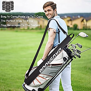 Beer Sleeve for Golf Bag, Insulated Cooler Sleeve Stores Up to 7 Cans Discreetly in Your Golf Bag - Keeps Canned Beverages Cold On The Golf Course - Fits Most Golf Bags Styles & Types