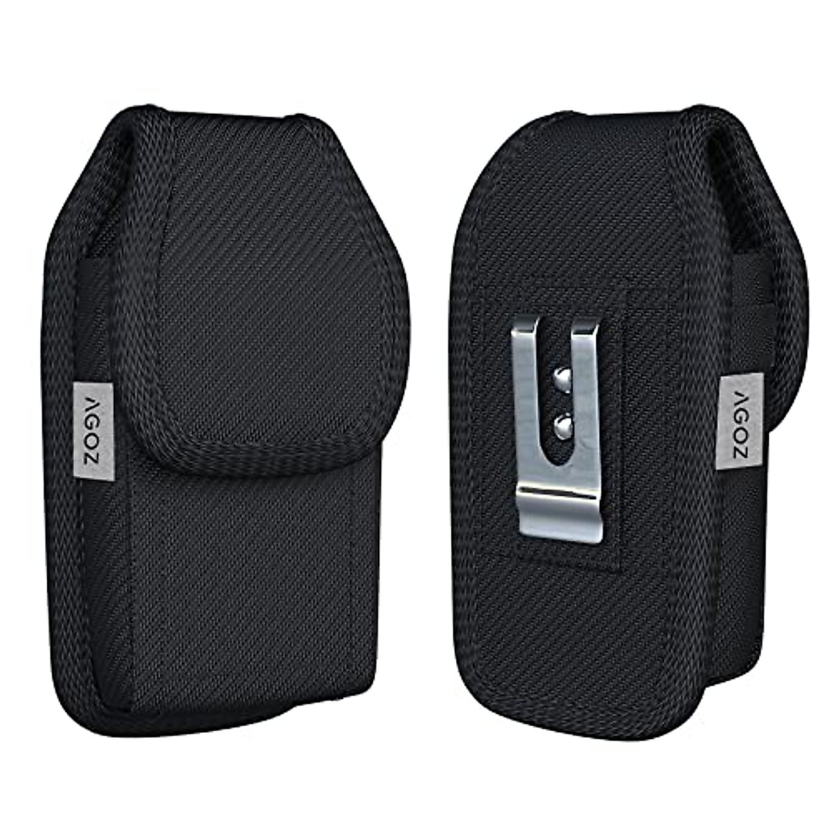 AGOZ Case 7"x3.6"x0.75" for Samsung Galaxy A12, A13, A23, A32, A42, Note 20, S23 Ultra, S22 Ultra, S21 Plus, A71, A02s, A03s Pouch Holster with Belt Loops, Metal Clip (FITS W/OtterBox Defender Cover)