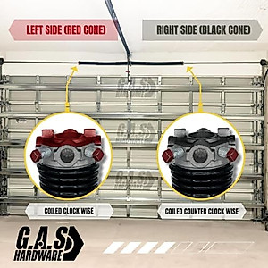 Garage Door Torsion Springs 207x1.75x24 includes 1” Nylon Bushing, Gloves, and Winding Bars for Left and Right Side of Garage Door Precision E-Coating 5-Year Warranty Min. 30,000 Cycles (Pair)