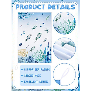 Bencailor 6 Pcs Sea Kitchen Towels Beach Dish Towels Set Turtle Ocean Animal Nautical Hand Towels for Kitchen Decorative Soft Dish Cloths Absorbent Kitchen Tea Towels (Animal Style)