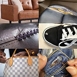 VONEEDL Heavy Duty Hand Sewing Needles Set - 26 Straight and Curved Hand Sewing Needles for Upholstery, Leather, Carpet, Canvas Repair and Sail Crafts