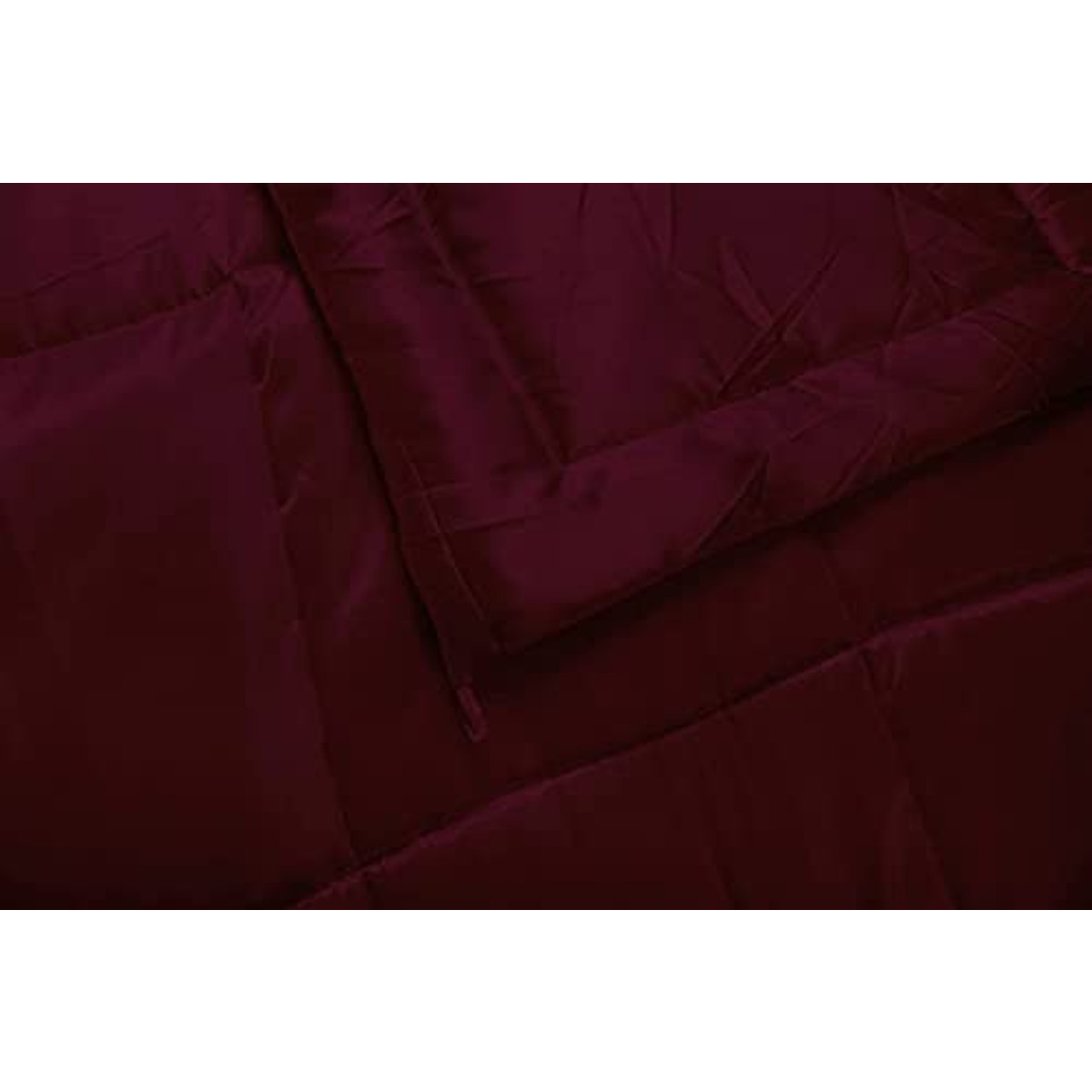 Cotton Home Depot 5-Pc Silk Satin Comforter Set 1-Piece Quilted Box Stitching Comforter 1 Flat Sheet 1 Fitted Sheet with 2 Pillow Case 400 GSM Microfiber Fill Comforter Set.Size-Twin Colour Burgundy