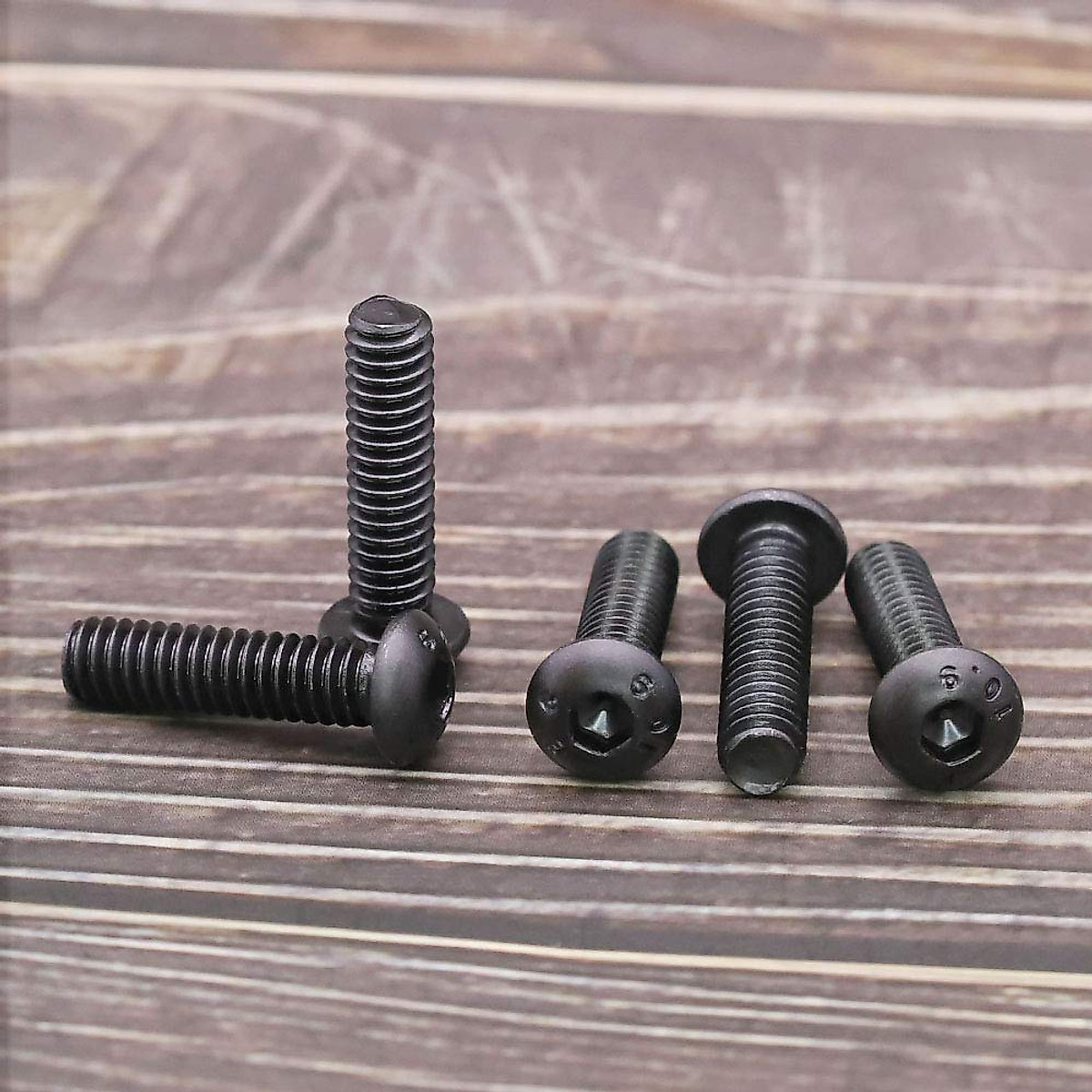 M6 x 35mm (25 pcs) Button Head Socket Cap Screws Bolts, Grade 10.9 Alloy Steel, Black Oxide Finish, Full Machine Thread