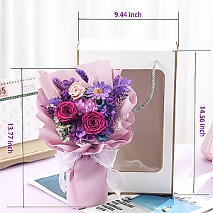 lovenfold Flowers for Delivery Prime,Preserved Flowers Bouquets,Purple Rose Bouquets That Last 1-3 Years,Gift for Her: Birthday Christmas Valentine's Day Mother's Day, Room Decorations