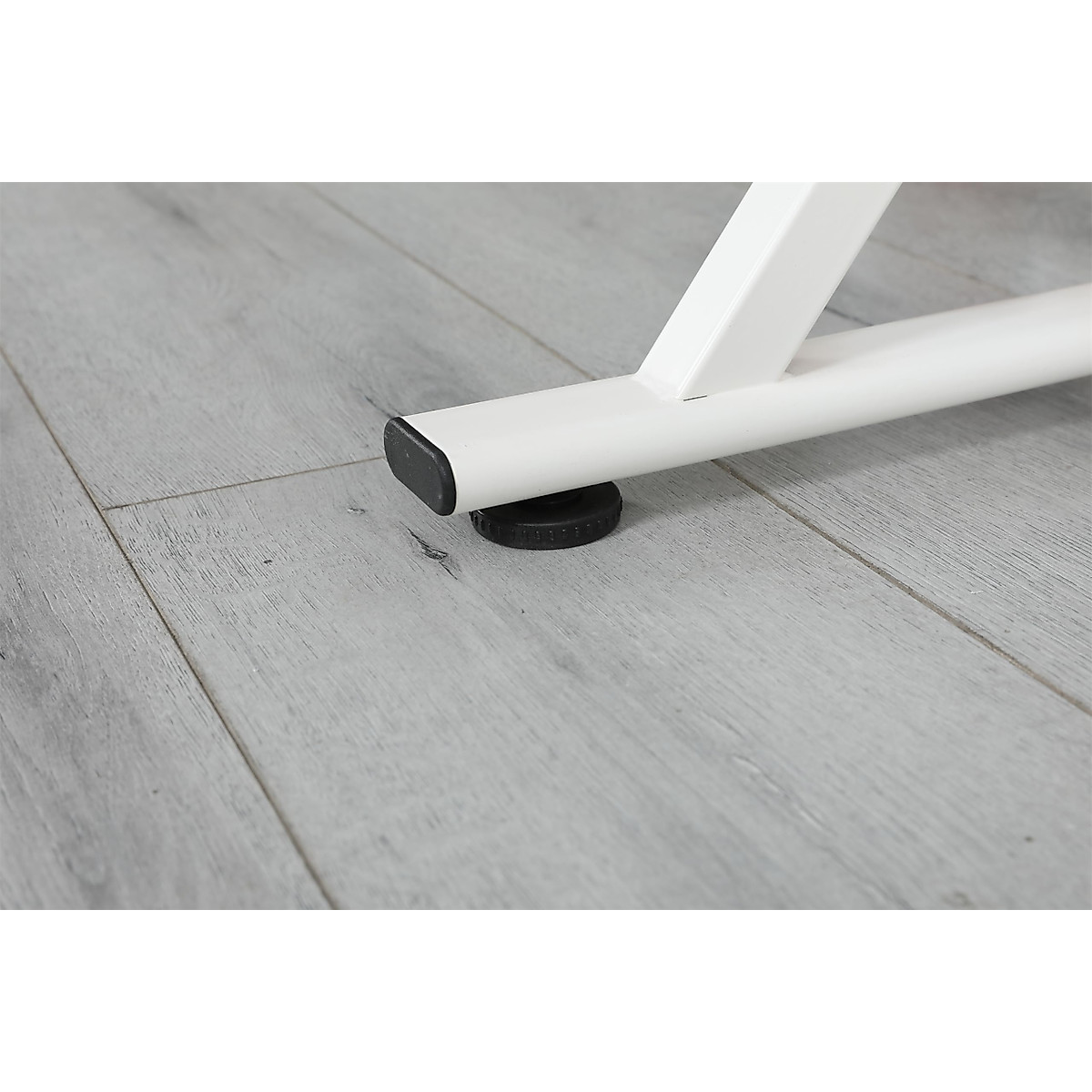 Tzou Drafting Printing Table with Chair 0-75° 31.5"-49.5" Adjustable Height Tempered Glass Drawing Table for Office School Artists Architects White