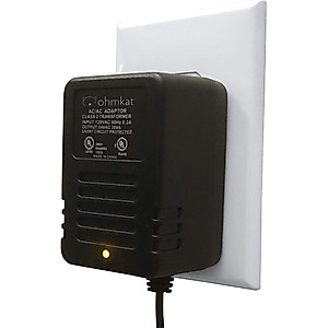 OhmKat Professional Grade Short Protected 24 Volt Power Supply - Compatible with Nest, Ecobee, Honeywell, Smart WiFi Thermostats and Smart Sprinkler Controllers