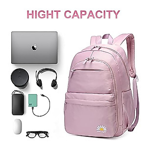 Caran·Y Kids' Backpacks Multipurpose, Waterproof,Spacious Lightweight School Bookbag for 15.6-inch Laptop,Bottle Side Pockets and Suitable for Ages 6 and Up Girl Boy Toddler Backpack（Purple）