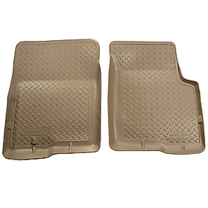 Husky Liners Classic Style Series | 1980 - 1996 Ford Bronco/Ford F-150, 1980 - 1997 Ford F-250/F350 | Front Floor Liners, Tan | 33003