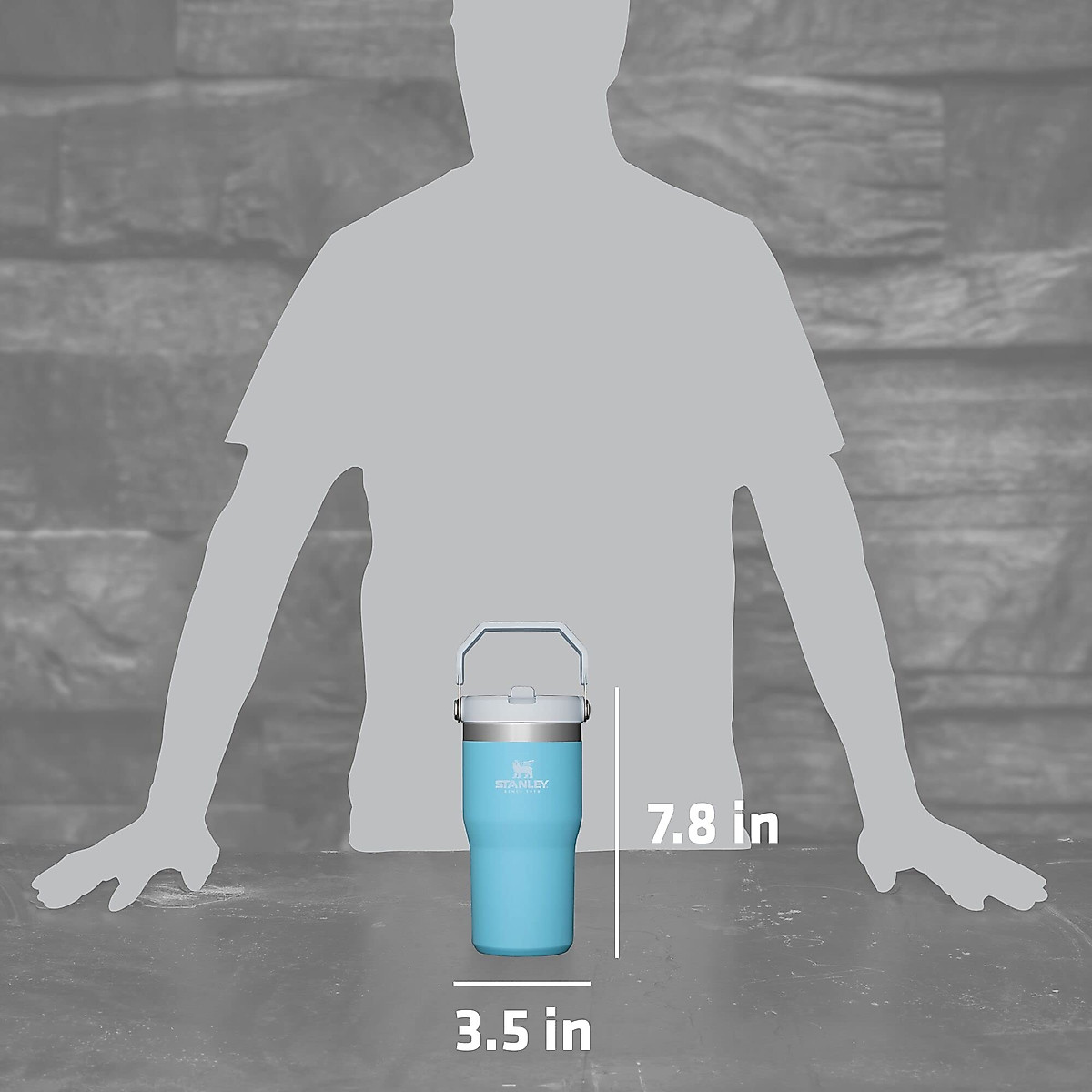 Stanley IceFlow Stainless Steel Tumbler with Straw - Vacuum Insulated Water Bottle for Home, Office or Car Reusable Cup Leak Resistant Flip Cold 12 Hours Iced 2 Days (Pool)