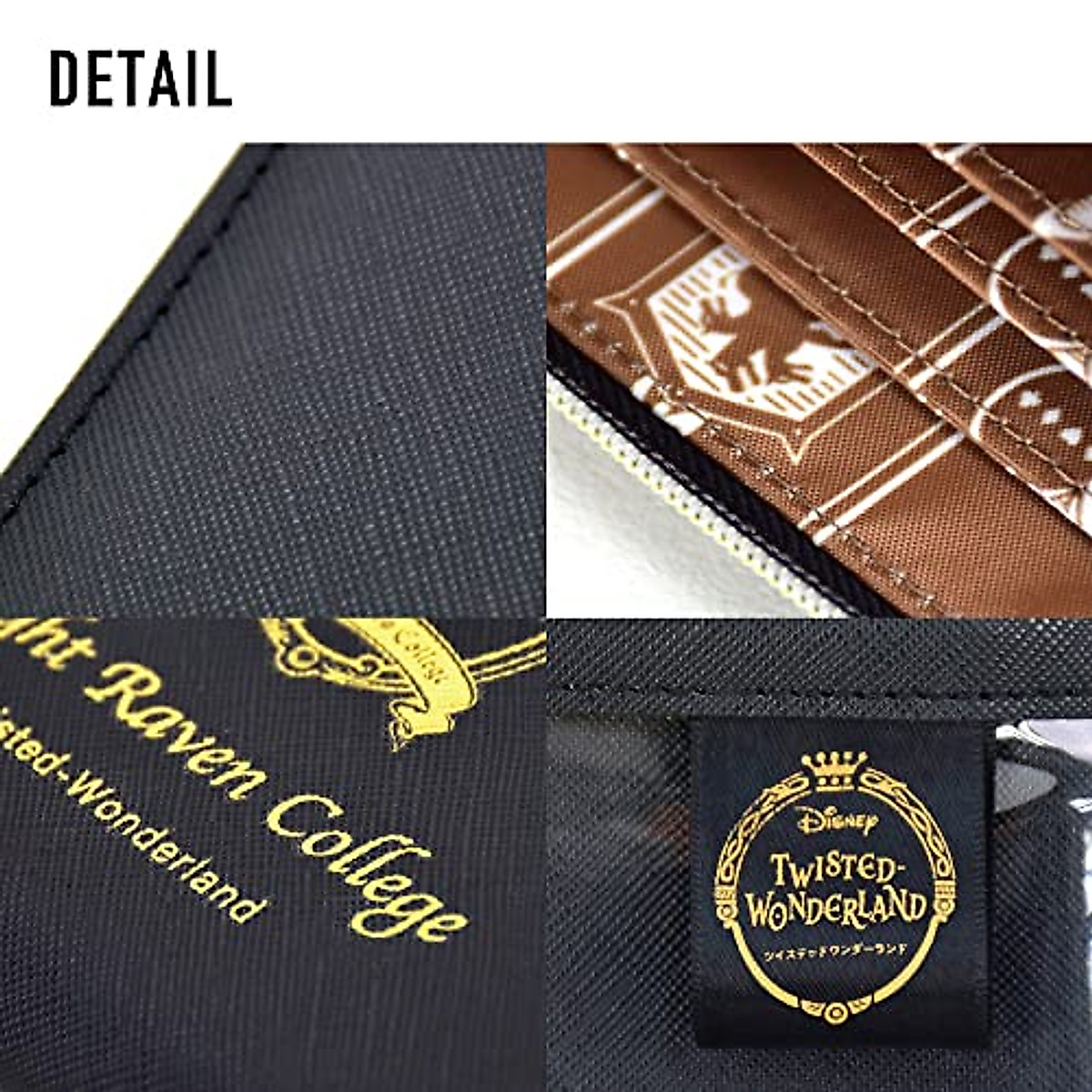 Disney Twisted Wonderland 0130 Women's Shoulder Bag, Mini Bag, Crossbody Bag, Water Repellent, Synthetic Leather, Lightweight, Small, Logo, Multi-functional, Smartphone, Black (MTW-147)