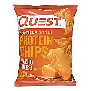 Quest Tortilla Style Protein Chips Variety Pack, Chili Lime, Nacho Cheese, Loaded Taco, 12 Count