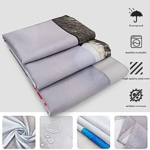 CPLAYSTORE Bathroom Set Cartoon Shower Curtain Set with Rugs, 4 Pcs Marvel Hero Waterpoof Fabric Shower Curtains with Hooks for Kids Bathroom Decor, 72''x72'' (Ironman-220305-03)