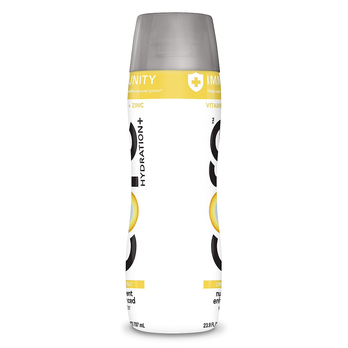 CORE Hydration+ Immunity, Lemon Extract Nutrient Enhanced Water with Vitamin C and Zinc, 23.9 Fl Oz Bottle (Pack of 12)