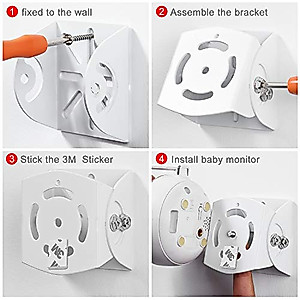 Adjustable Angle Wall Mount for Arlo Baby Monitor, Motorola Baby Monitor and Most Universal Monitors Camera, Aluminum Alloy Material