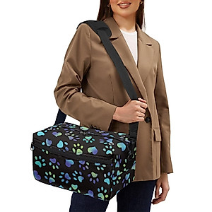 Kathyboom Dog Paw Knitting Bag for Yarn Storage Lightweight Crochet Storage Bag, Water Resistant Yarn Bag for Knitting Needles, Crochet Hooks and Other Accessories