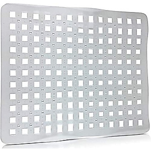 SET OF 2 - Clear Sink Mat Basin Protector, Perforated Design