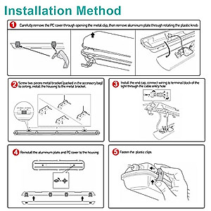 OSTEK LED Vapor Tight Light, 4FT 5200LM 40W-50W-60W Power Tunable Vapor Proof Light, 3CCT 3000k-4000k-5000k, IP65 LED Shop Light for Garage, Car Wash, Walk-in Freezer, 100-277V, UL&DLC Listed (6-Pack)
