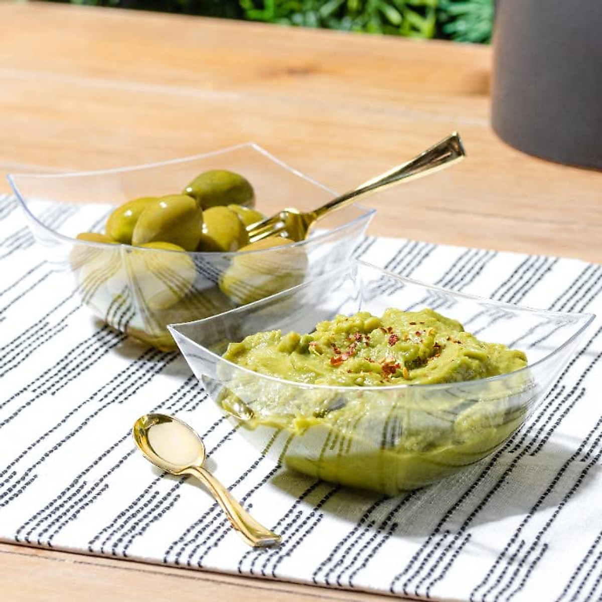 Mini Gold Fork, Gold Plastic Tasting Fork, (4 inch 36 Count) Gold Mini Plastic Forks for Ice Cream Sampling, Appetizers Tasting, Puddings, Gelato, Cockatils - Posh Setting