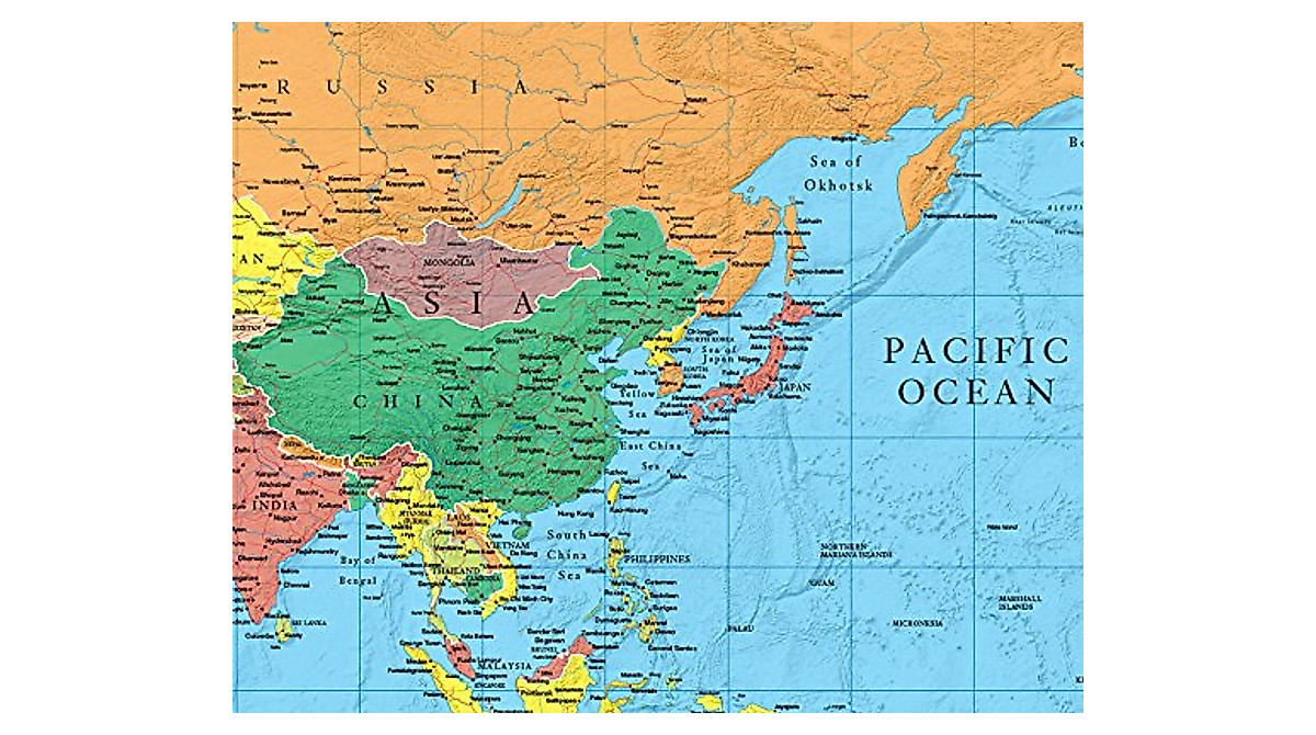 Smithsonian Journeys 30x48 World Wall Map - Blue Ocean Edition