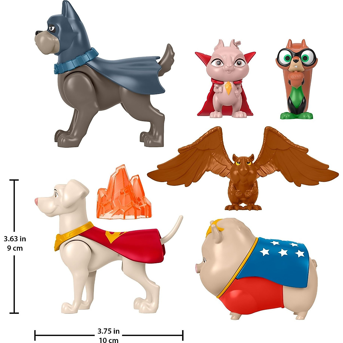 Fisher-Price DC League of Super-Pets Preschool Toys Figure Multipack, Krypto Ace PB Chip Pigasus & Lulu for Pretend Play Kids Ages 3+ Years