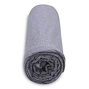 AngQi U Shaped Pregnancy Pillow Cover Case - Fit 55'' U Shape Pillows - Total Body Maternity Pillow Replacement Cover - Jersey Knit Cotton - Grey