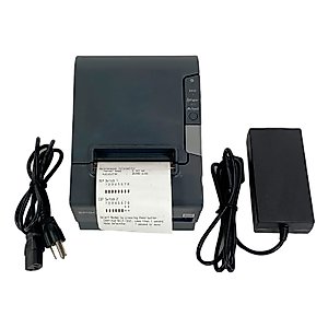 Epson TM-T88V M244A POS Compact Thermal Receipt Ticket Printer Ethernet USB, Bundle with AC Adapter