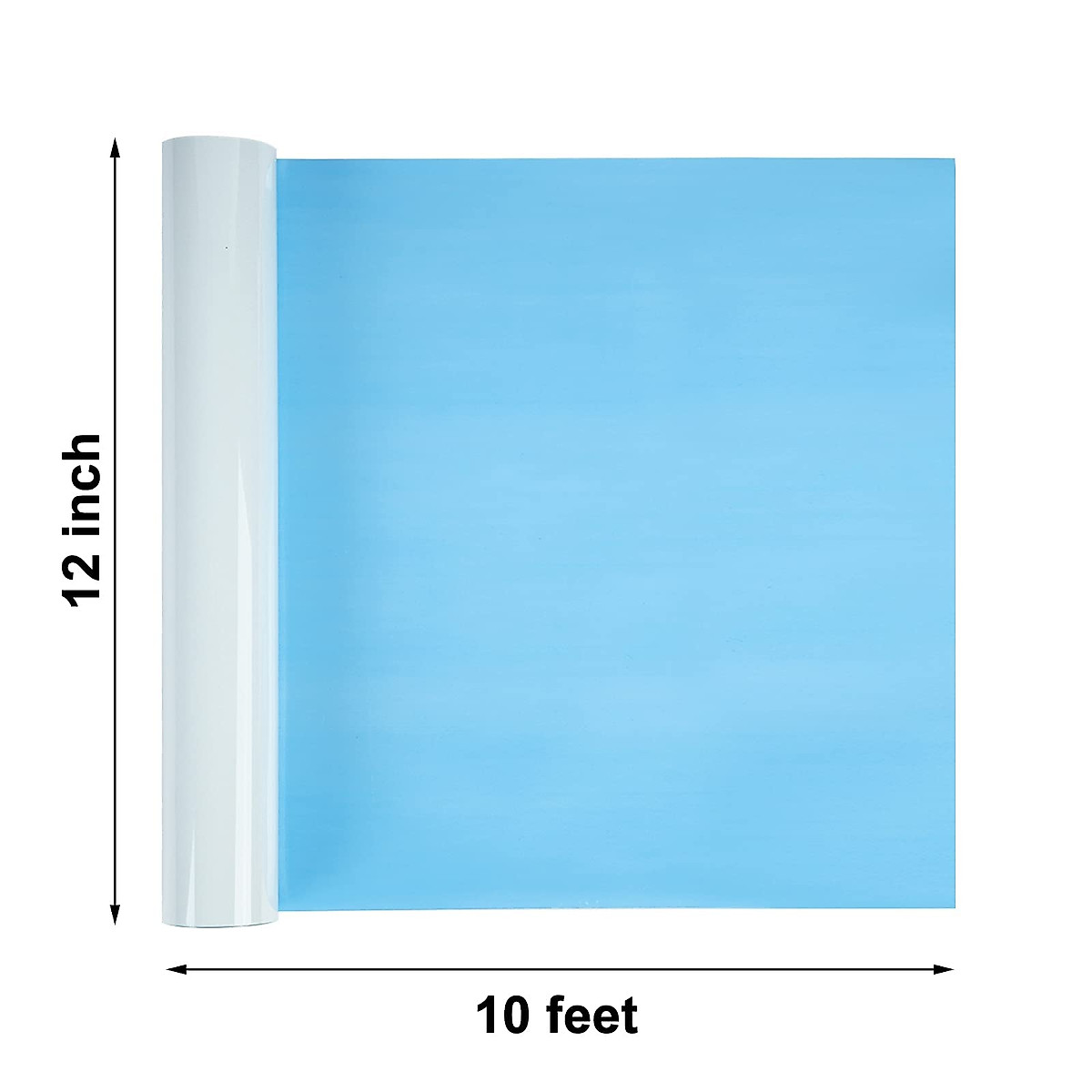 FUNKAKA Glow in The Dark Heat Transfer Vinyl Roll, 12" x 10ft Luminous Green Iron on Vinyl for All Cutter Machine, Glow in The Dark HTV Vinyl for T-Shirts Easy to Cut & Weed for Heat Vinyl DIY Design