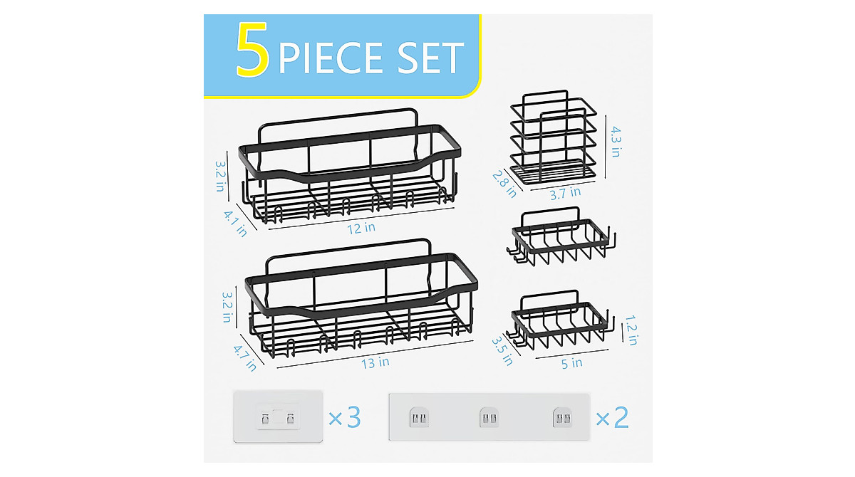 Juya Shower Caddy Set - Space-Saving & Rustproof Design