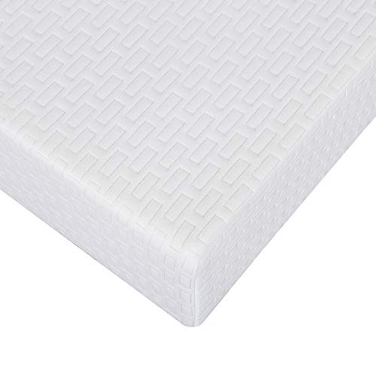PrimaSleep 6inch Memory Foam Mattress Twin Size, White, Smooth Top, Restful and Comfortable Sleeping