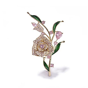 QWZYP Roses Brooch Female High-Grade Senior Sense of Clothing Pins Delicate Accessories Suit Western Clothing Products