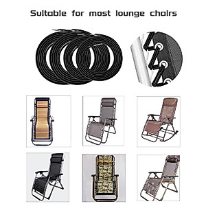 YHANDY Zero Gravity Chair Replacement Cord, Universal Replacement Laces Elastic Repair Kit for Lounge Chair,Outdoor Recliners, Anti Gravity Chair and Bungee Chairs