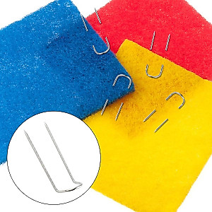 100 Pieces U Shaped Fork Pins for Sewing Double Blocking Pins U-Pins for Jewelry Display Craft DIY Multipurpose Straight Pins for Fabric Quilting Crafts Making Home Decor Needlecrafts Pin U Pin Needle