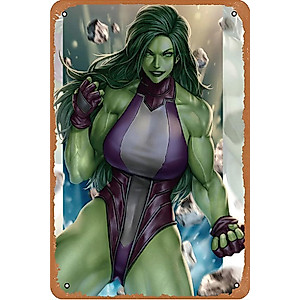 SHE-HULK Movie Poster Retro Metal Tin Sign Wall Home Wall Art Metal Tin Sign,cave,bar,Club, Metal Tin Sign 8x12 Inches