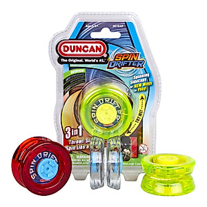 Duncan Toys Spin Drifter Yo-Yo, Side-Spinning Yo-Yo, Beginner to Advanced, Red, 1 Yo-Yo