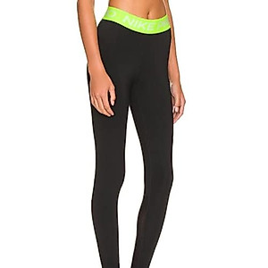 Nike Pro 365 Women's Mid-Rise Crop Leggings, Black/Volt/White, X-Large