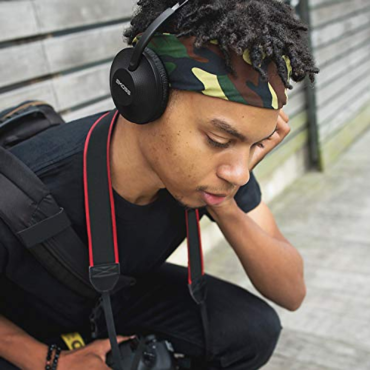 Koss KPH7 Wireless Bluetooth On-Ear Headphones, On-Board Controls with Microphone, Lightweight Portable Fold Flat Design for Compact Storage, Black